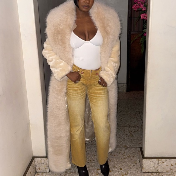 Fashion Nova | Jackets & Coats | Fashion Nova Cream Fur Trim Coat ...